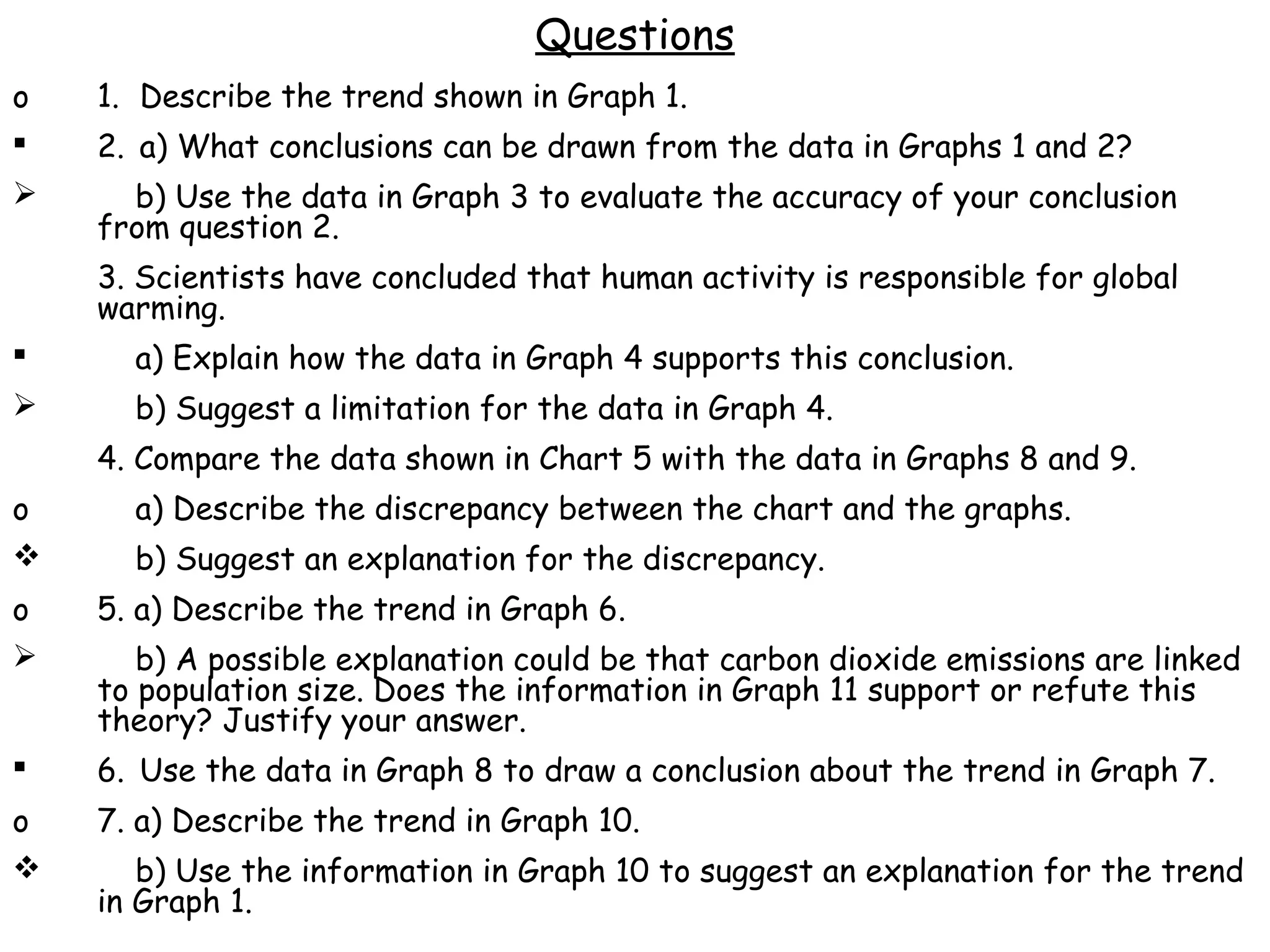 Global warming graphs | PPT
