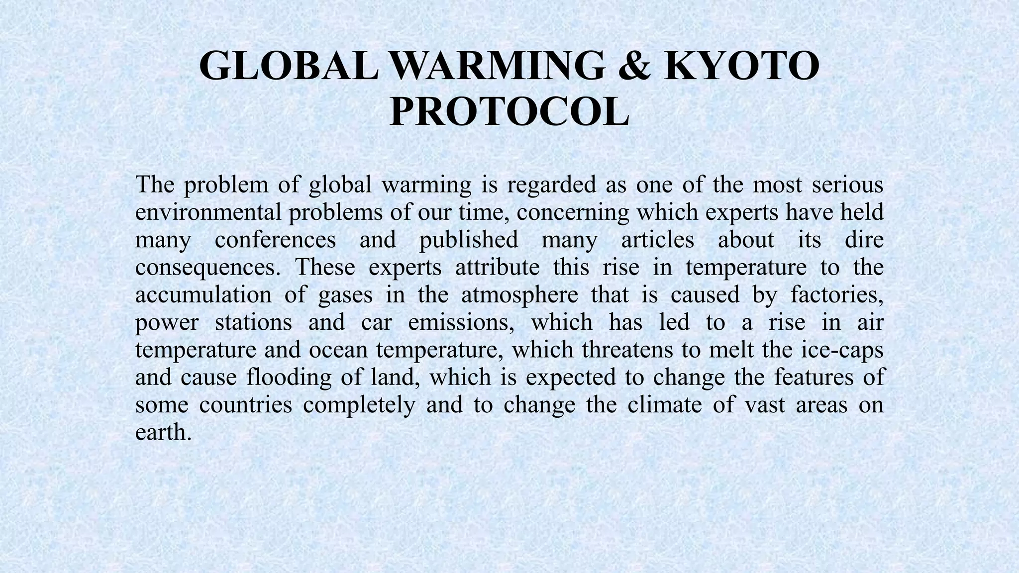 Global warming & kyoto protocol | PPTX | Indoor Environmental Quality ...
