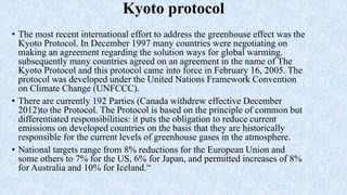 Global warming & kyoto protocol | PPTX | Indoor Environmental Quality ...