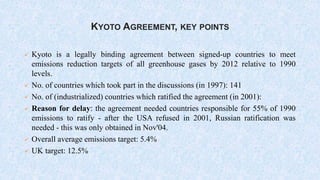 Global warming & kyoto protocol | PPTX