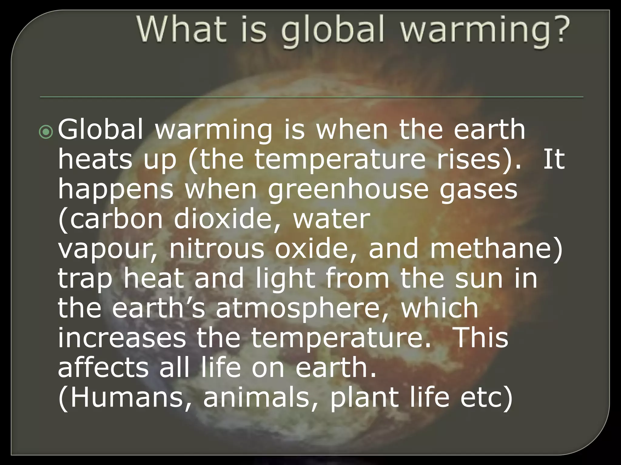 Global warming lesson | PPTX