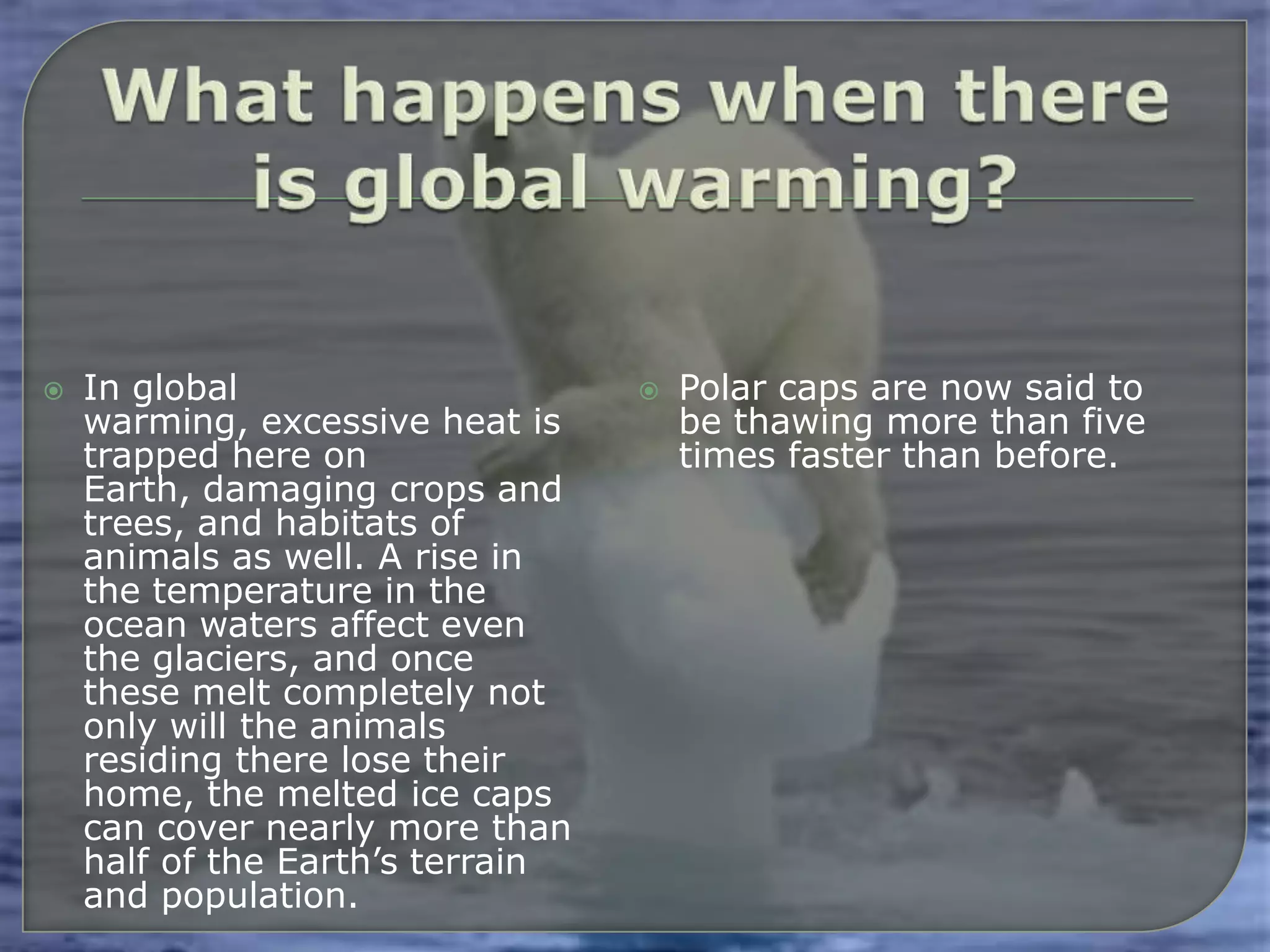 Global warming lesson | PPTX
