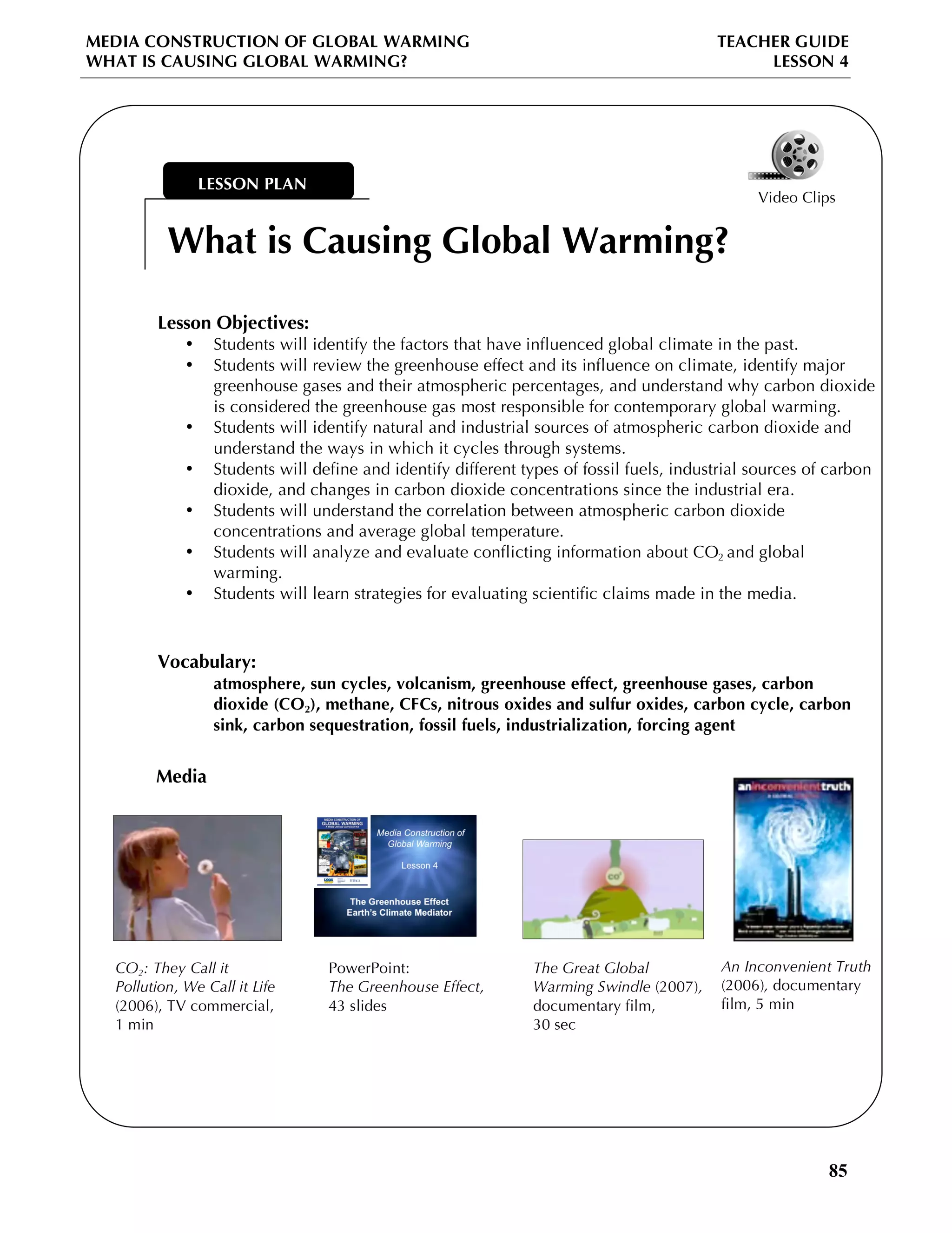 Global warming lesson plan | PDF