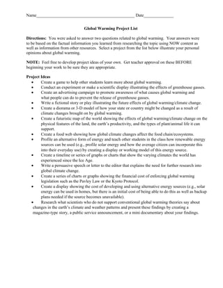 Global warming lesson plan greek suggestion | DOC