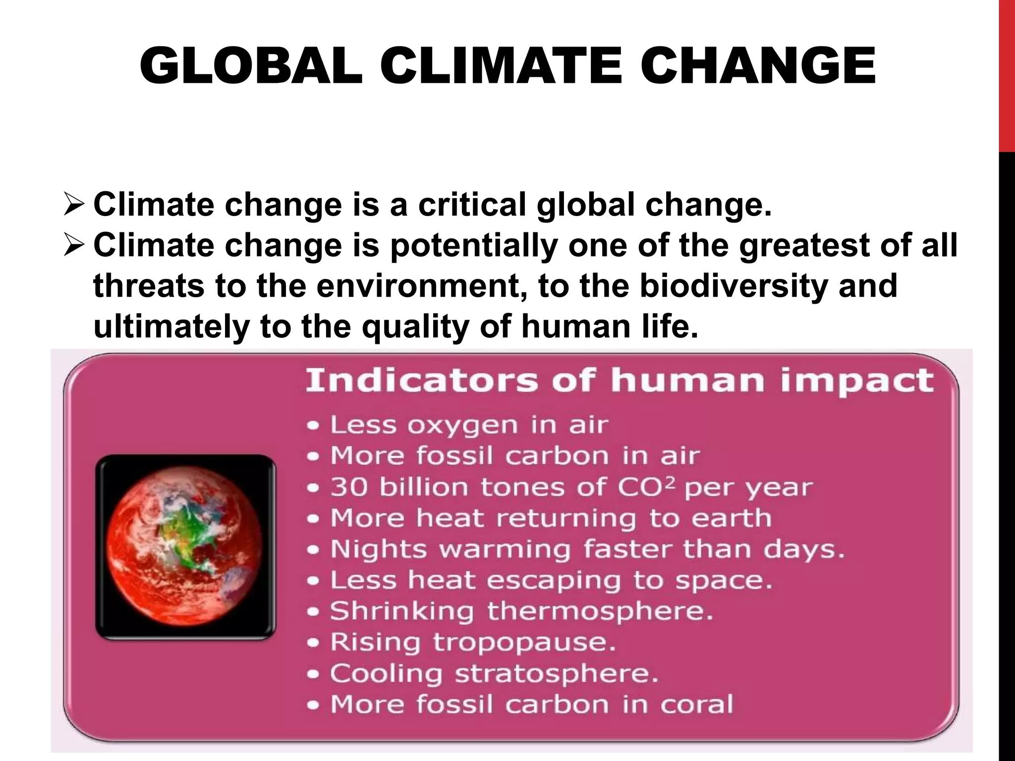Global warning and climate change | PPTX