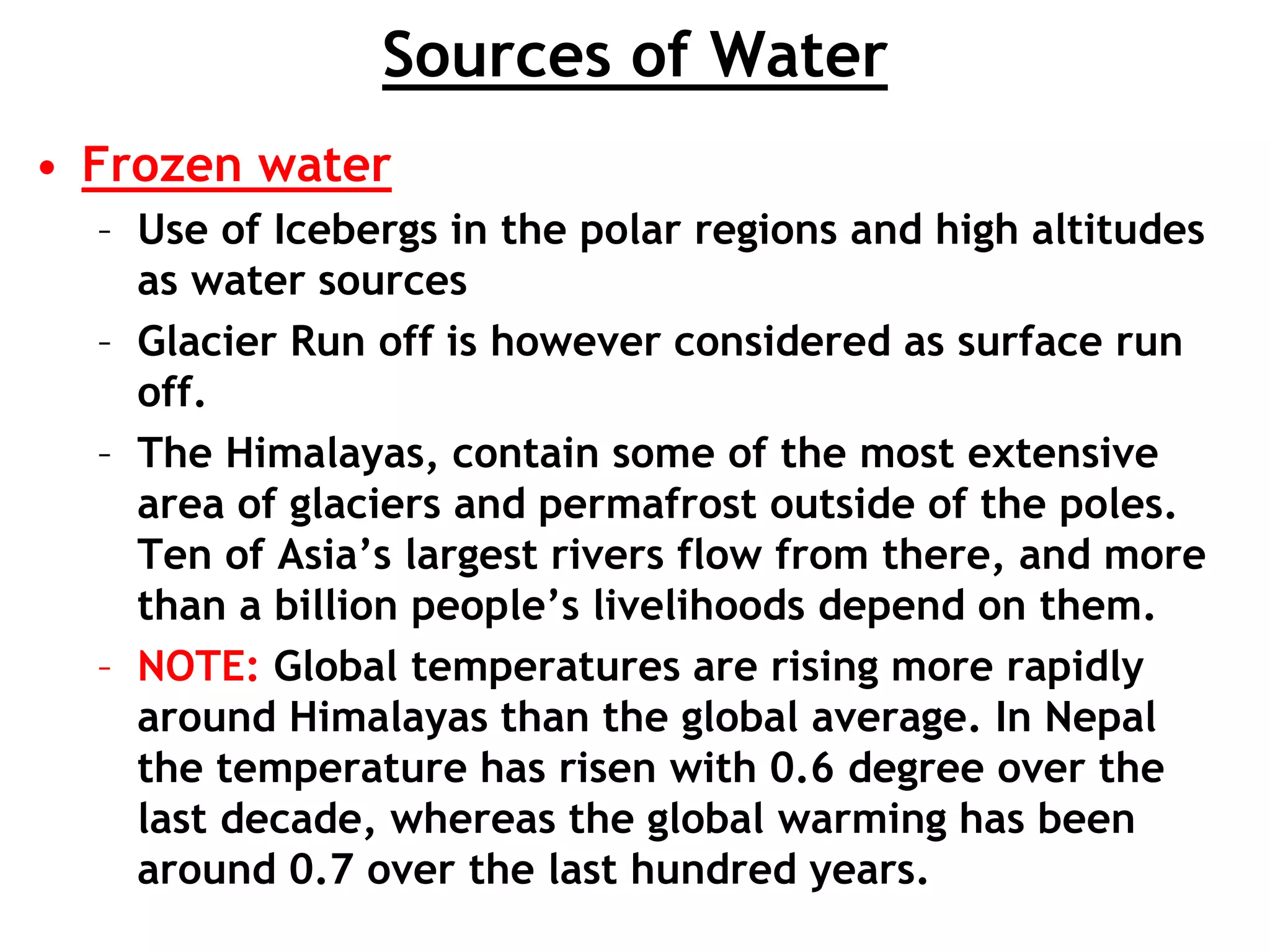 Global Water Distribution & Sources of Water.ppt