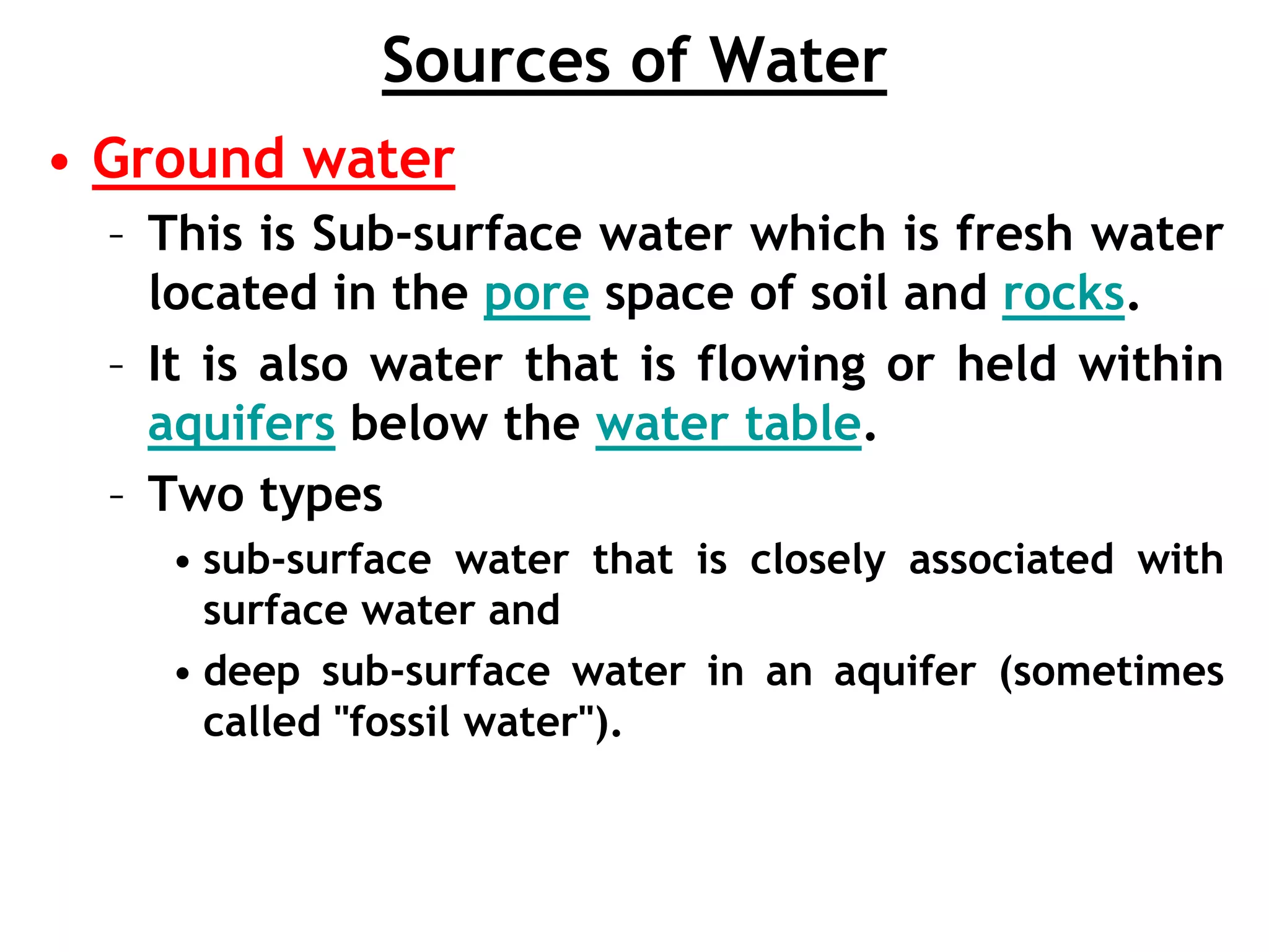 Global Water Distribution & Sources of Water.ppt