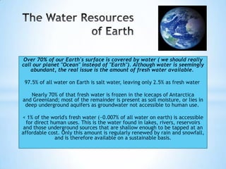 Global water resources and use | PPTX