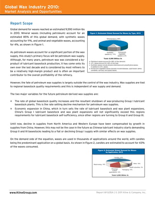 Global Wax Industry 2010 - Brochure | PDF
