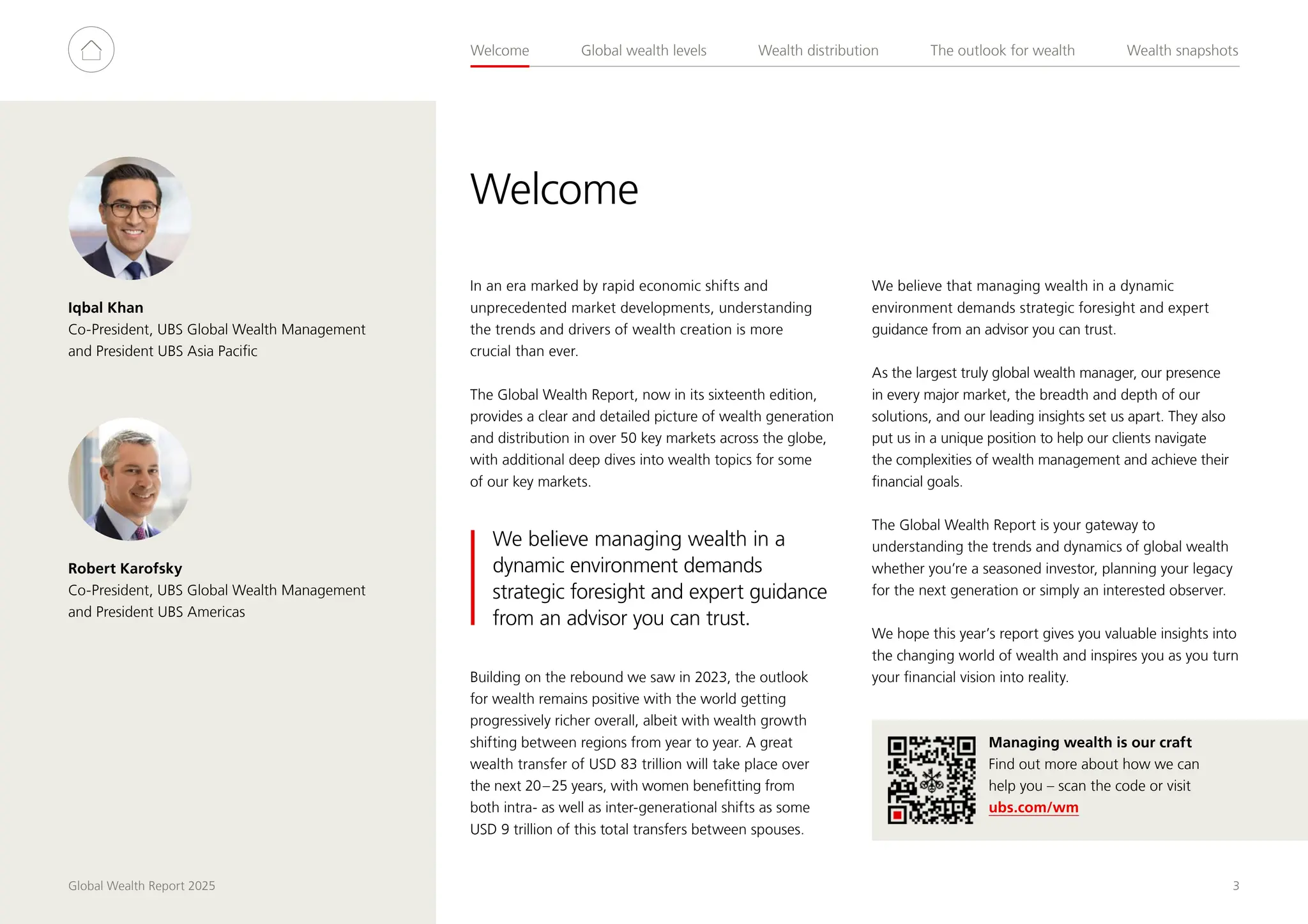 Global Wealth report 2025 Switzerland UBS | PDF