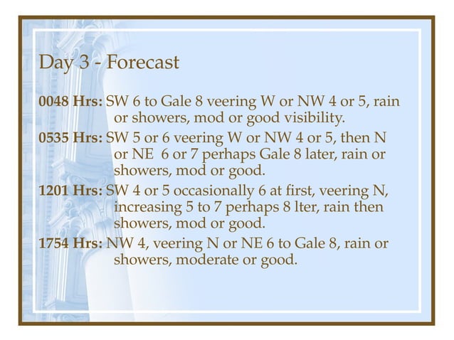 Global Weather Forecasting Meteorology Lecture | PPT