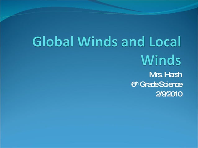 Global Winds And Local Winds | PPT
