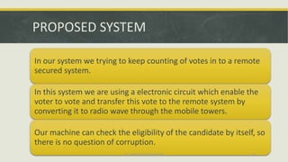 Global wireless e voting system | PPTX