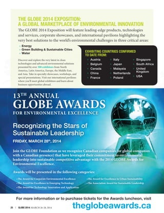 GLOBE 2014 Program Preview | PDF