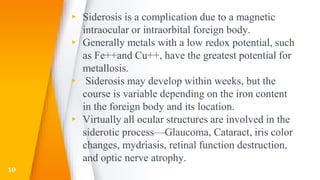 Chemical Injury & Foreign Body Ocular Injury | PPTX
