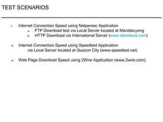 Globe Nesic Speed Test Presentation | PPT | Internet | Computing