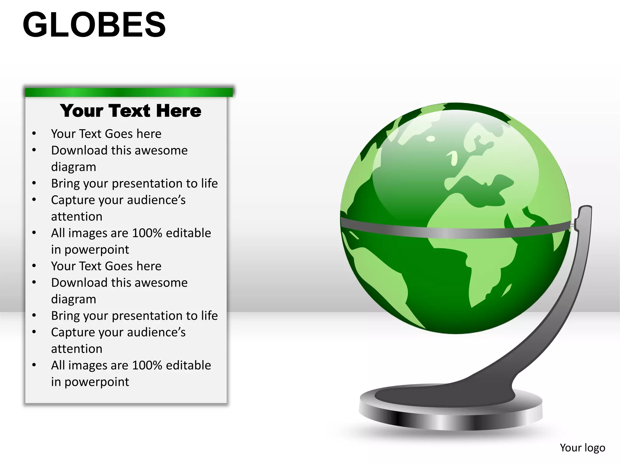 Globes earth continents powerpoint presentation templates | PPT