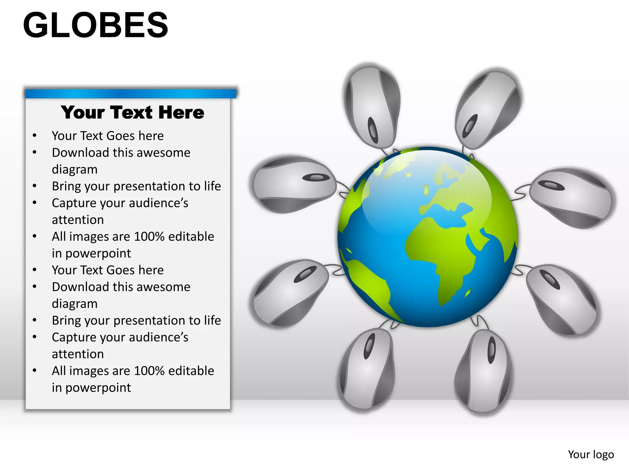 Globes earth continents powerpoint presentation templates | PPT