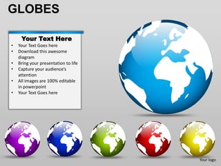 Globes earth continents powerpoint presentation templates | PPT