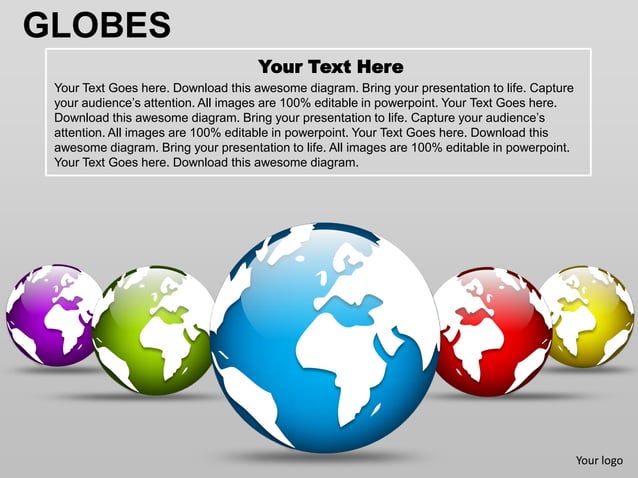 Globes earth continents powerpoint presentation templates | PPT
