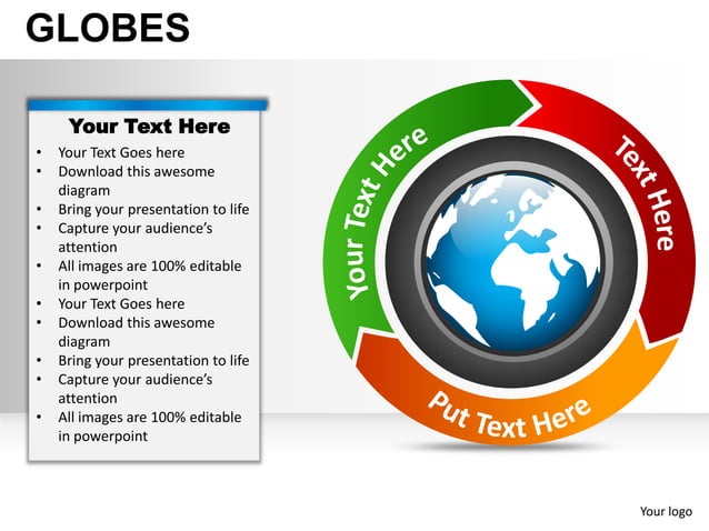 Globes earth continents powerpoint presentation templates | PPT