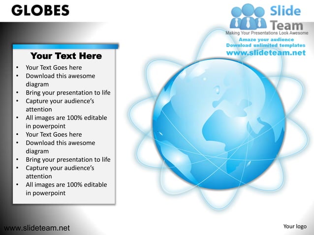 Globes powerpoint presentation templates. | PPT