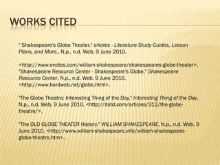 Globe theater ppt | PPTX