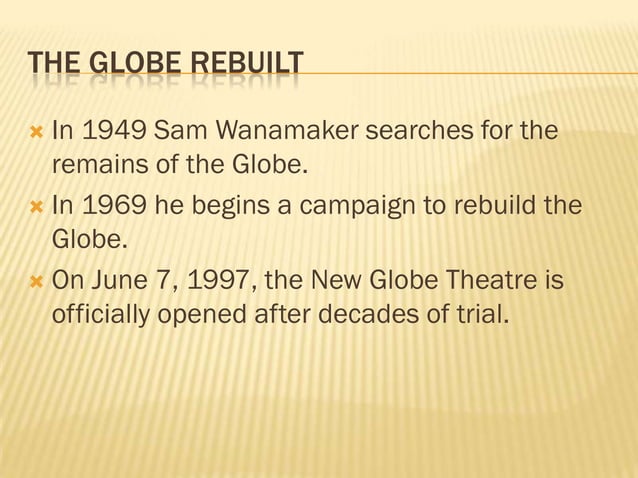 Globe theater ppt | PPTX
