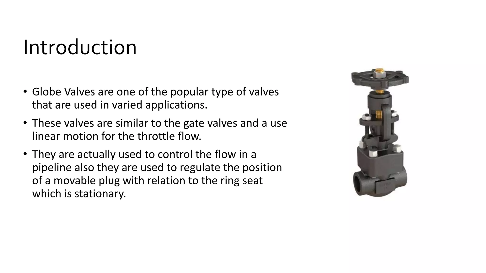 Globe valves & industrial applications | PPTX