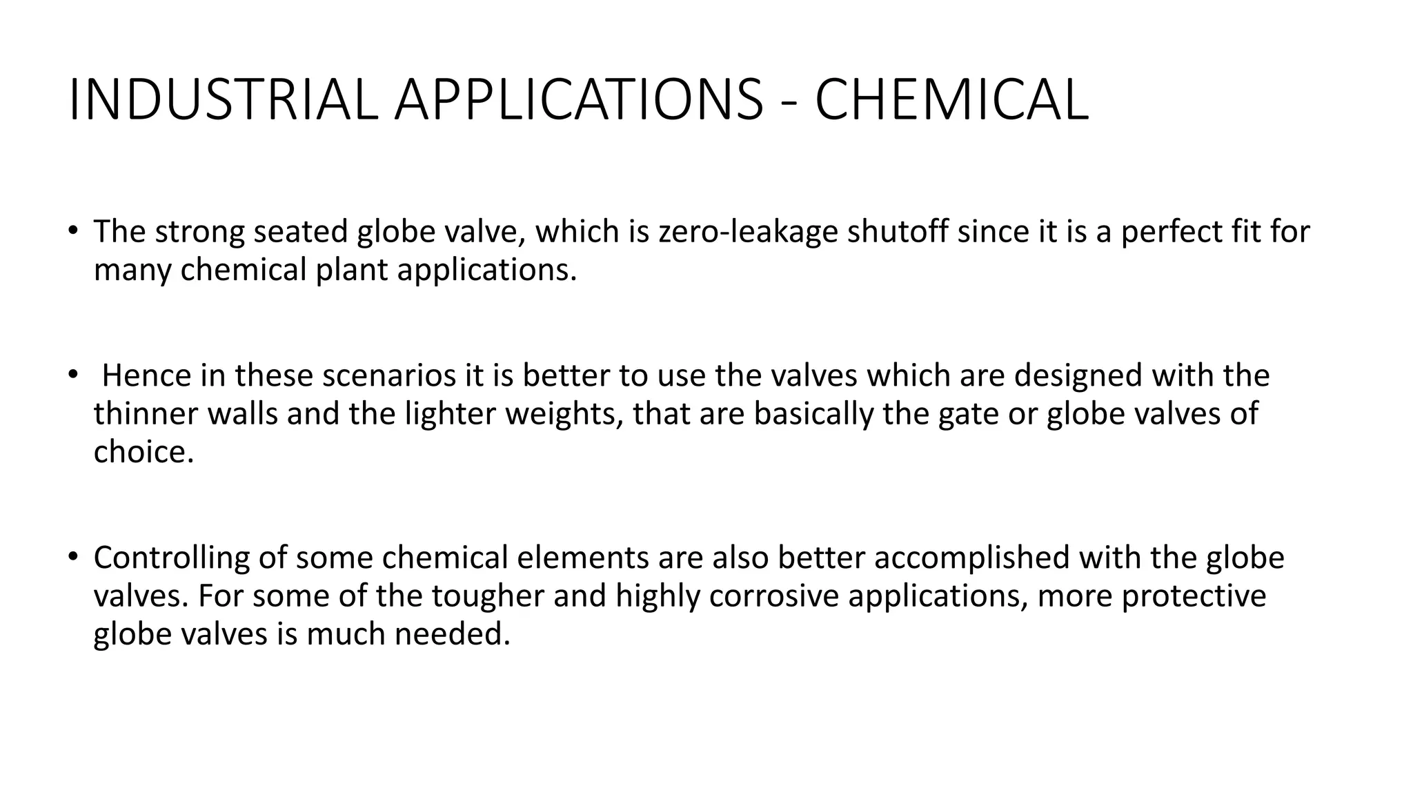 Globe valves & industrial applications | PPTX