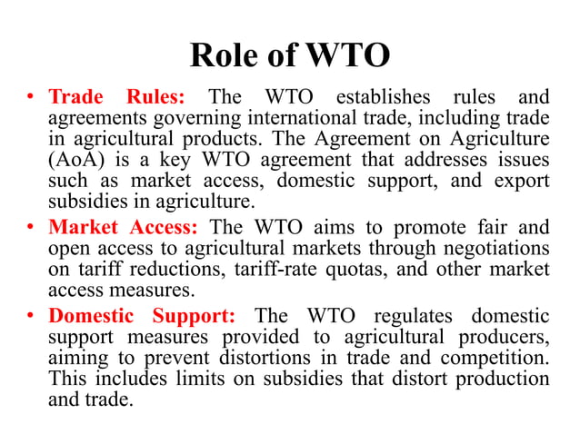 GLOBILISATION OF AGRICULTURE AND WTO.pptx