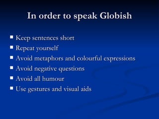 Globish | PPT
