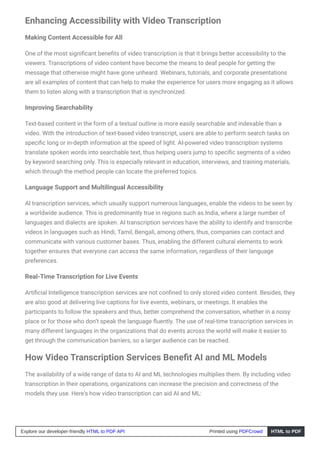 How AI-Powered Video Transcription Services Enhance Accessibility | PDF