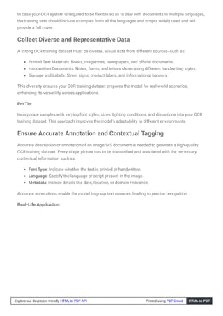 Top Strategies for Developing High-Quality AI OCR Training Datasets | PDF