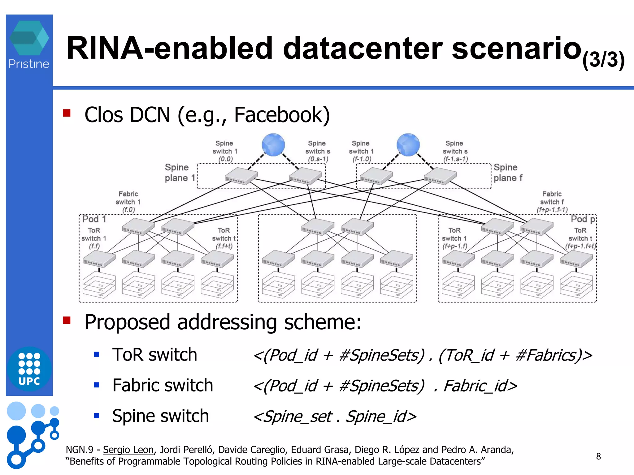 Benefits of programmable topological routing policies in RINA-enabled ...
