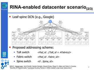 Benefits of programmable topological routing policies in RINA-enabled ...