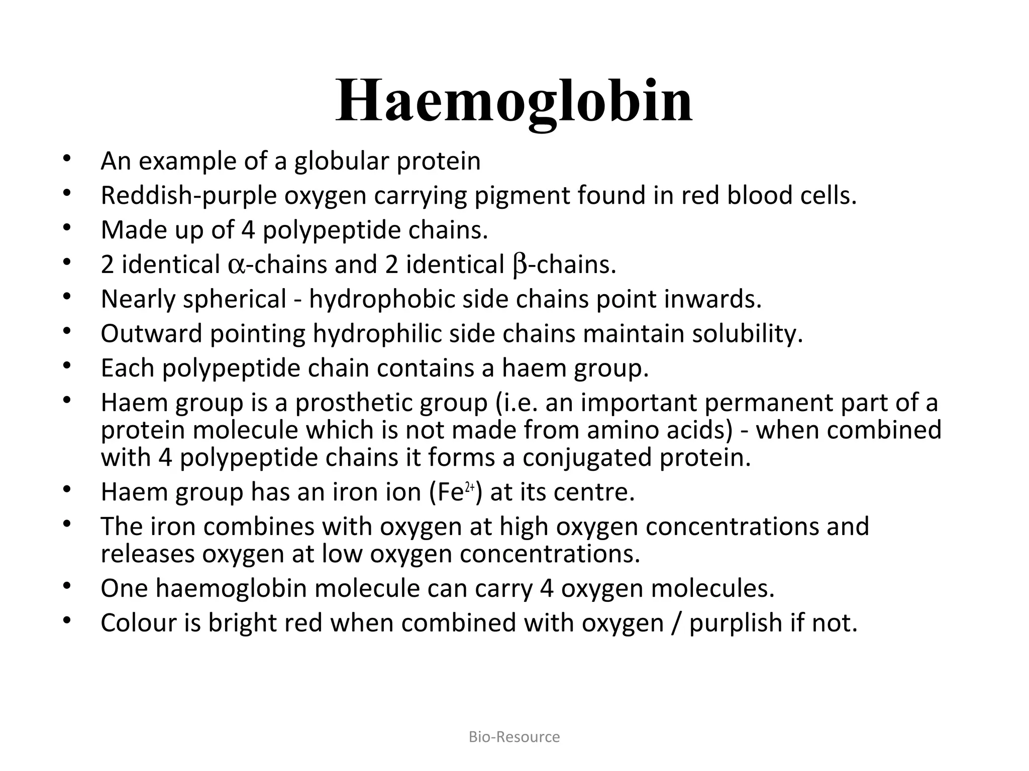 Globular and fibrous proteins | PPTX