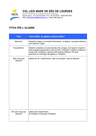 Com inflar un globus sense bufar? | DOC