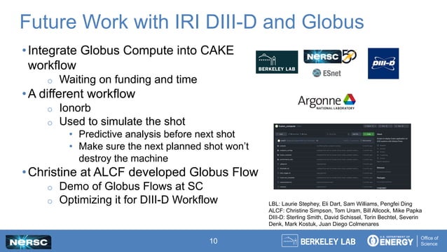 Globus Compute with Integrated Research Infrastructure (IRI) workflows ...