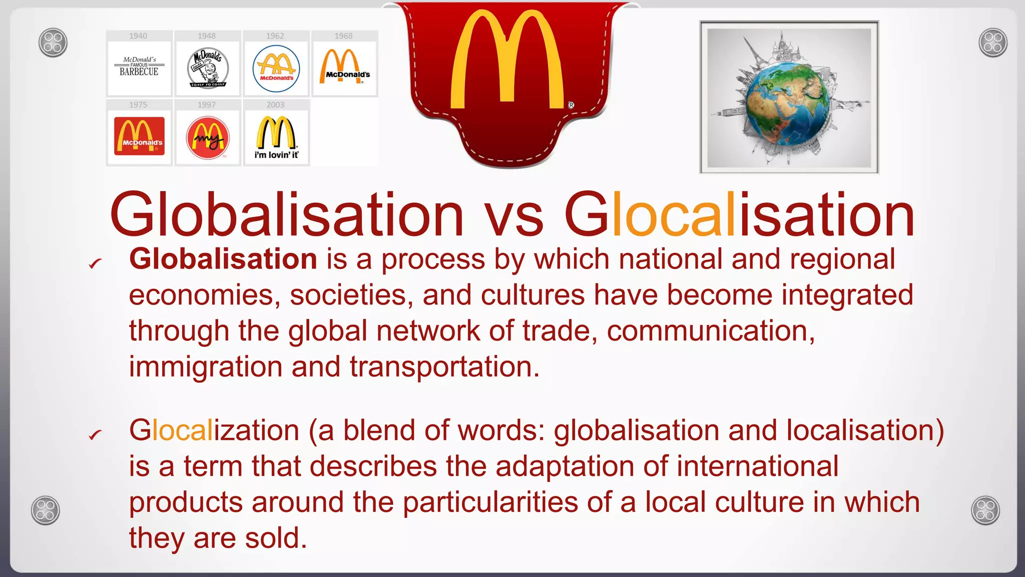 Glocalisation of-mc donalds | PPTX