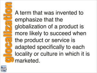 IB Geography - Global Interactions - Glocalization | PDF