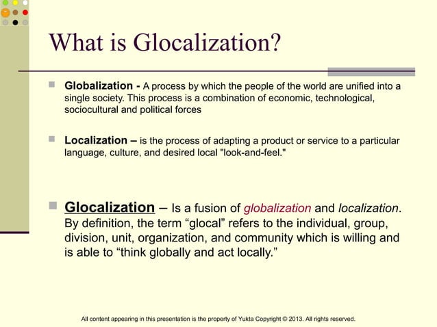 Glocalization: Framework for expanding your business internationally