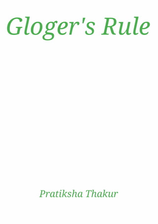 Gloger's Rule | PDF