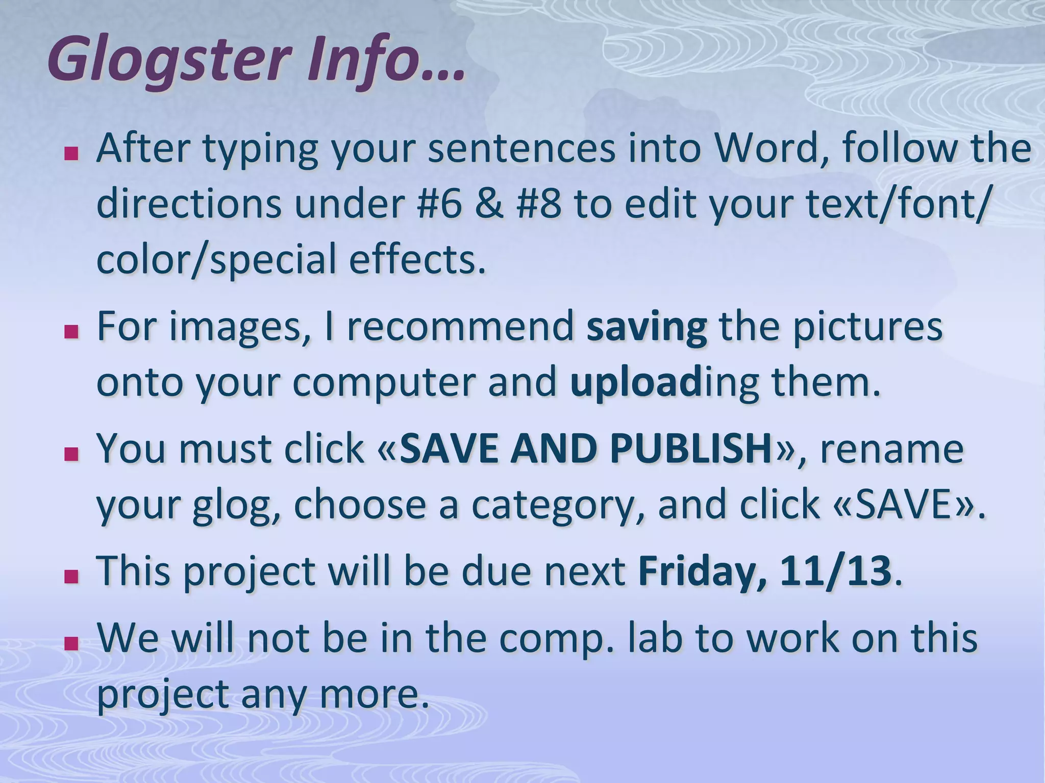 Glogster | PPTX | Technology & Computing