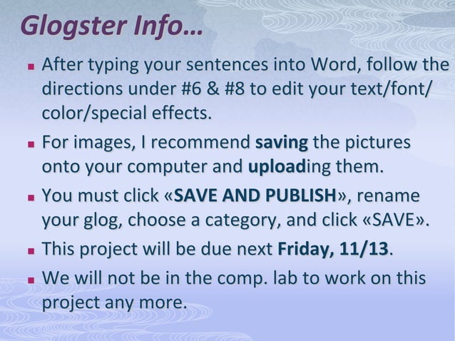 Glogster | PPTX | Technology & Computing