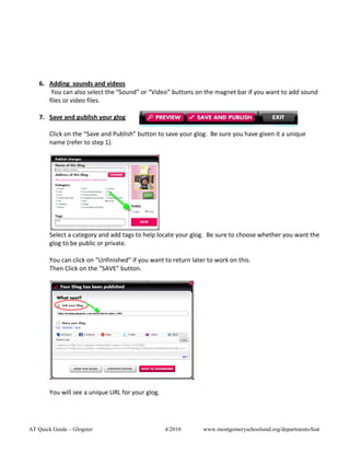 Glogster Directions | PDF