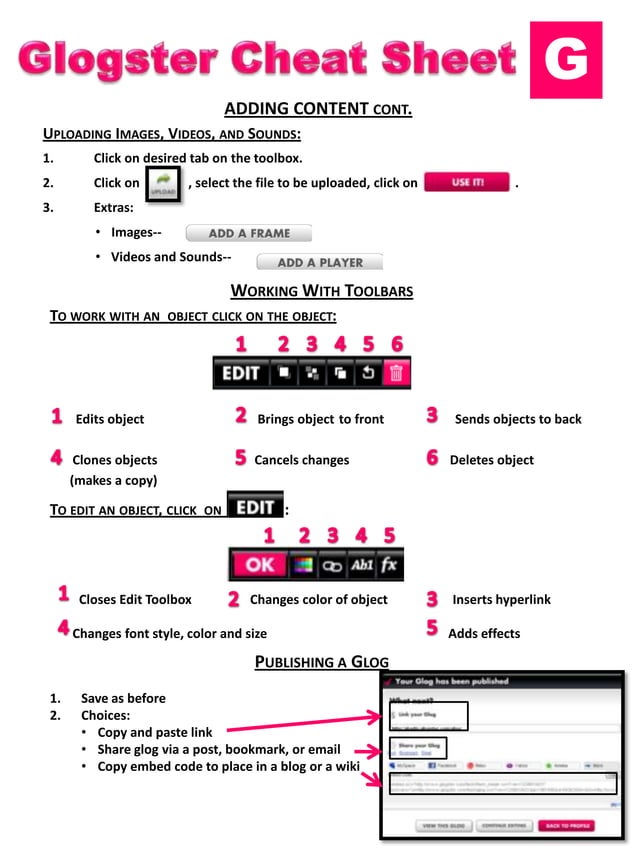 Glogster instructions | PDF