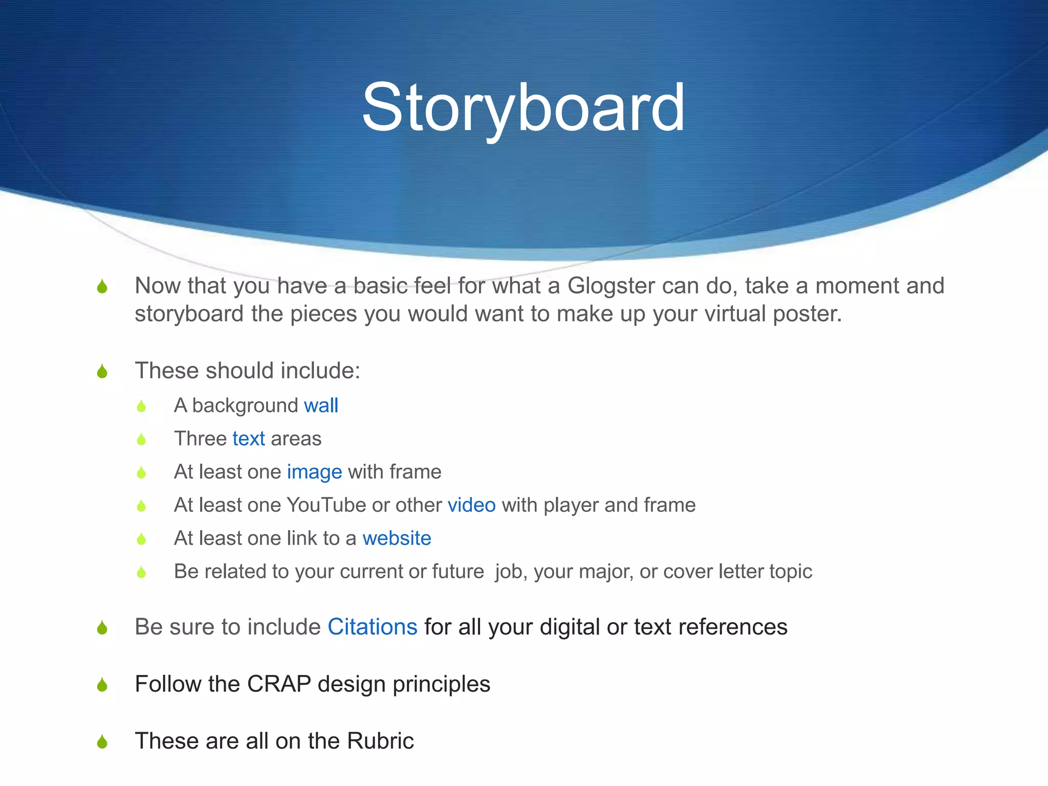 Glogster ppt | PPTX | Technology & Computing