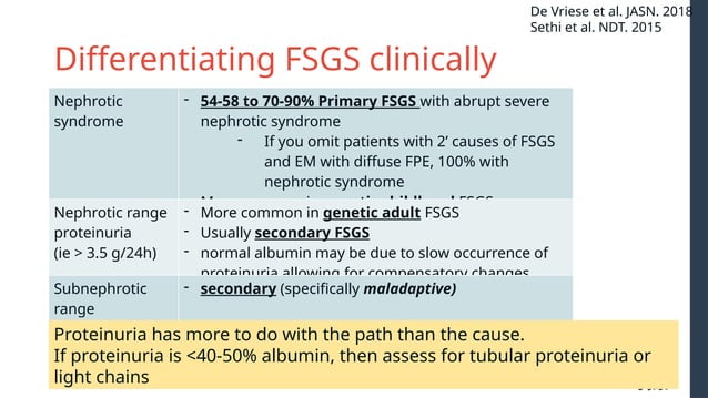 Glom Con: Basics of Focal Segmental Glomerulosclerosis (FSGS) | PPT