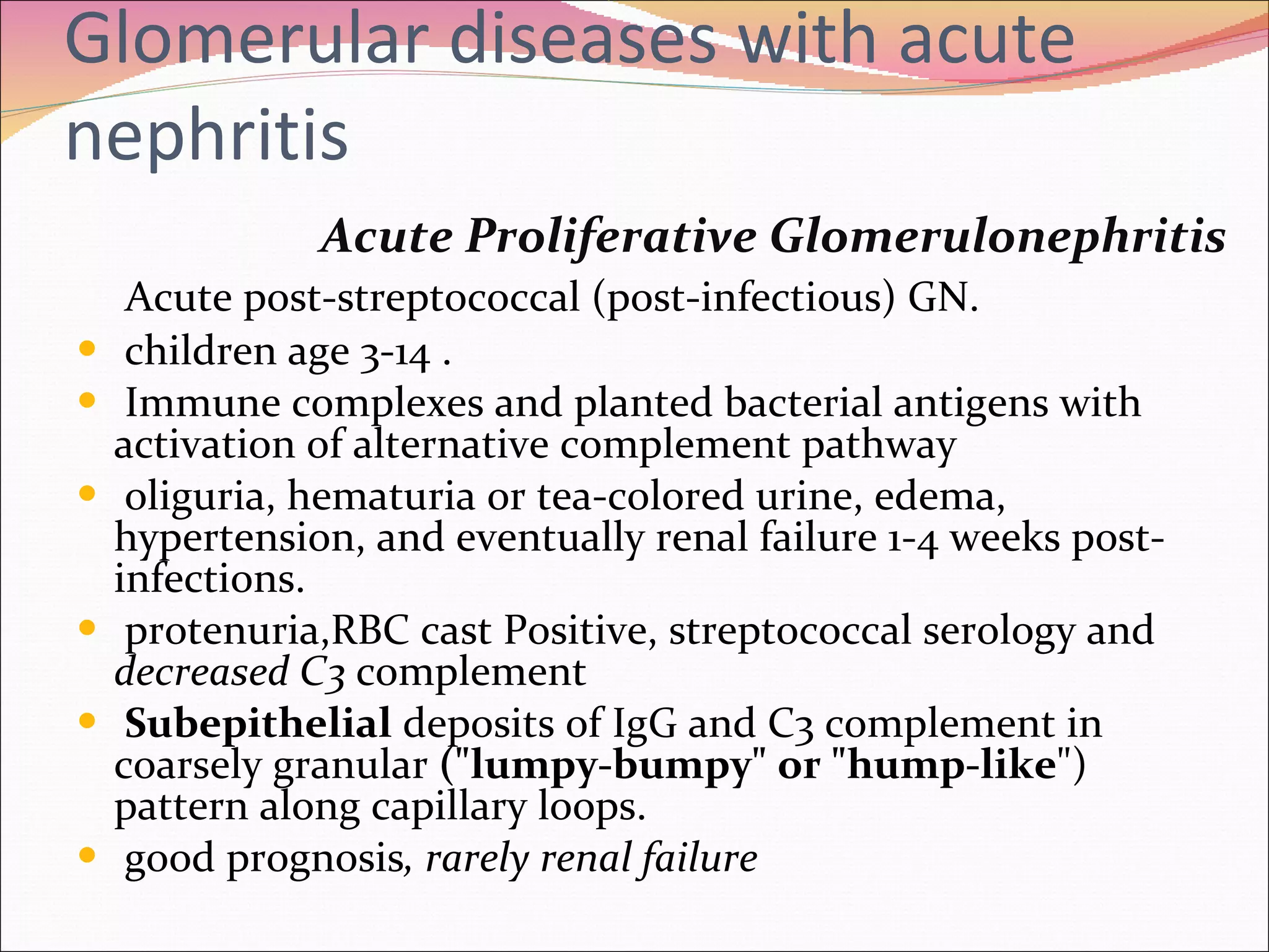 CME: Glomerular & Tubular Disorders | PPT